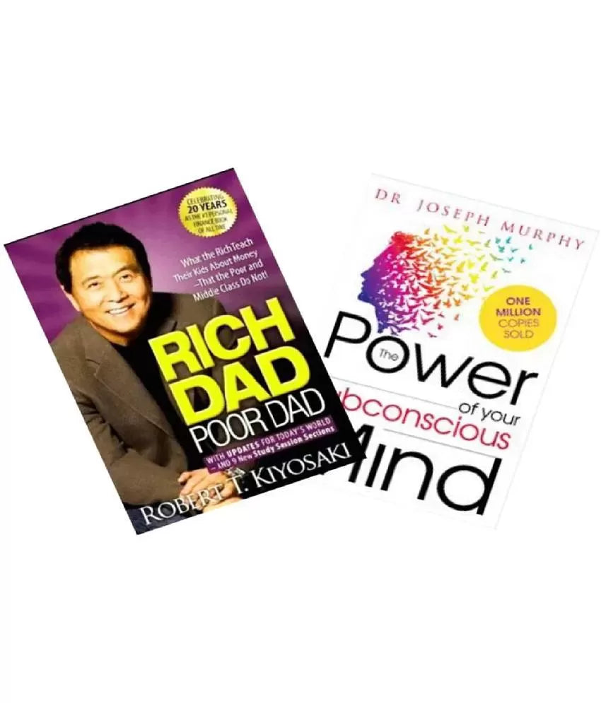 2 Book Set Rich Dad Poor Dad + The Power of Your Subconscious Mind ...