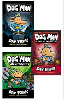 Dog Man 1 by Dav Pilkey, Dog Man Unleashed(Dog Man #2) and Dog Man: A ...